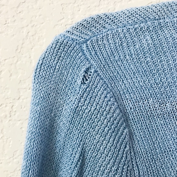 Eileen Fisher | Sweaters | Eileen Fisher Powder Blue Waterfall Cardigan ...